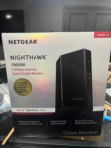 NETGEAR CM2000-100NAS Nighthawk 32 x 8 DOCSIS 3.1 Cable Modem Black | eBay