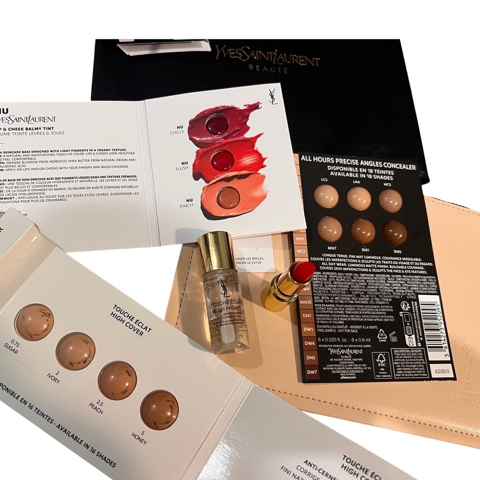 Yves Saint Laurent Beauty Designer Lot 10 Piece Perfume Makeup Bundle ...