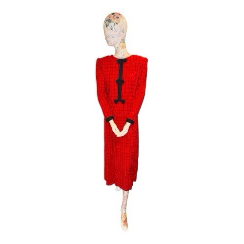 Vintage J.Christopher plaid red and black dress with bows | eBay