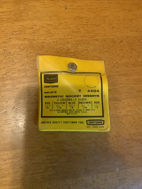 Vintage Craftsman Magnetic Socket Inserts 4404 Set of 5 Made in USA for ...