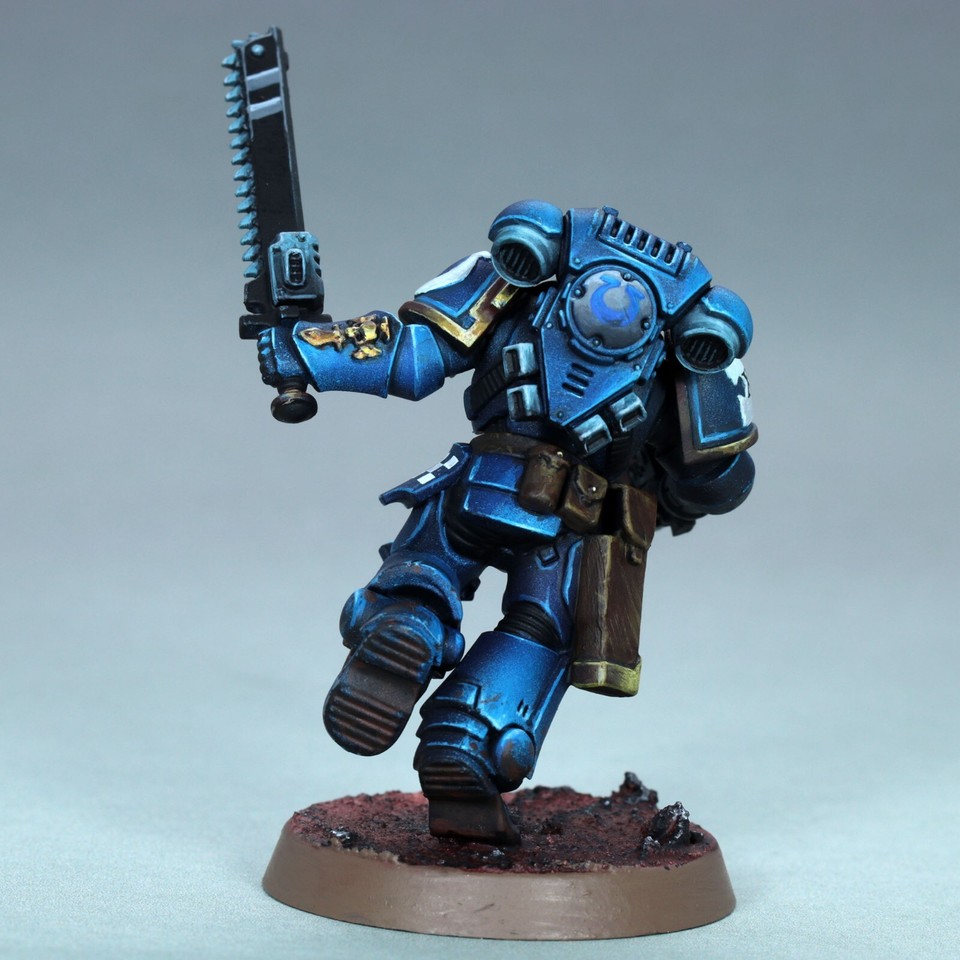 Painted Ultramarine Assault Intercessor Miniature nmm Warhammer 40k ...