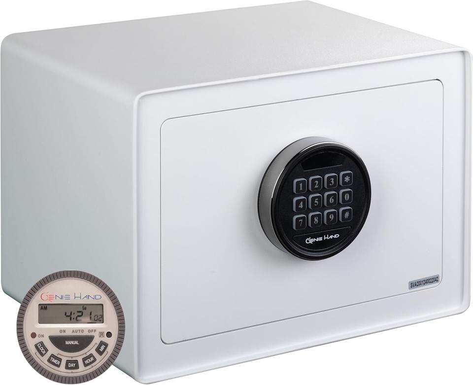 Time Lock Safe Secure Metal Storage Box with Electronic Combination ...