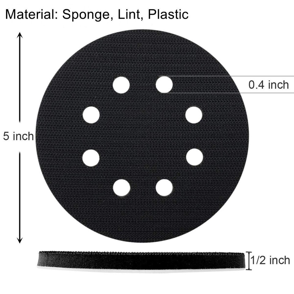 10PCS 5 in Hook Loop Sanding Disc Soft Foam Interface Sander Buffer ...