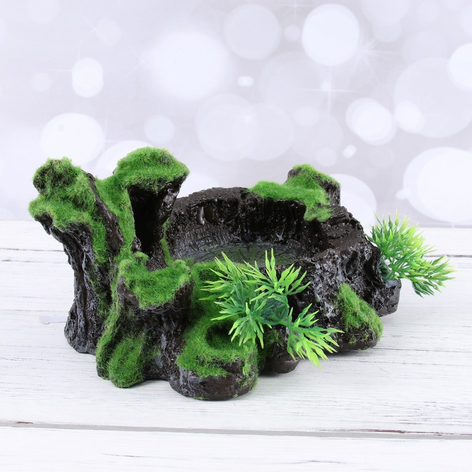 Fish Tank Ornament Reptile Shelter House Hollow Hideout Resting Tube ...