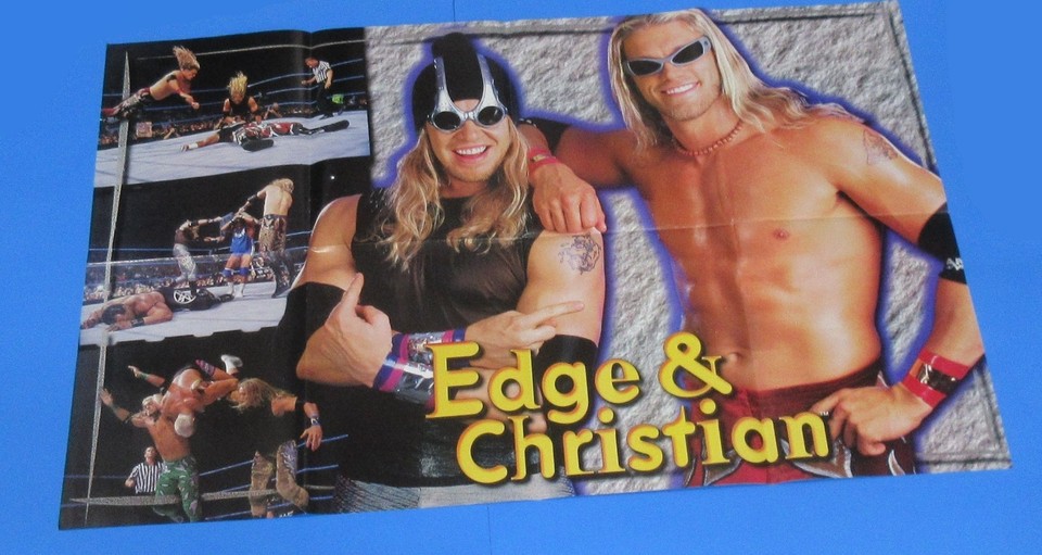 WWF Superstars Magazine 10 Giant Posters WWE Divas Trish Stratus Lita ...