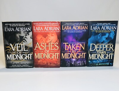 Lara Adrian Midnight Breed Series Books 5,6,8,9 Paranormal Romance Lot ...