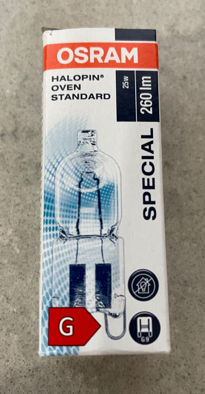 Osram 66725 25 Watts Electrolux ES 6023 Oven Light Bulb G9 x 1 Globe ...