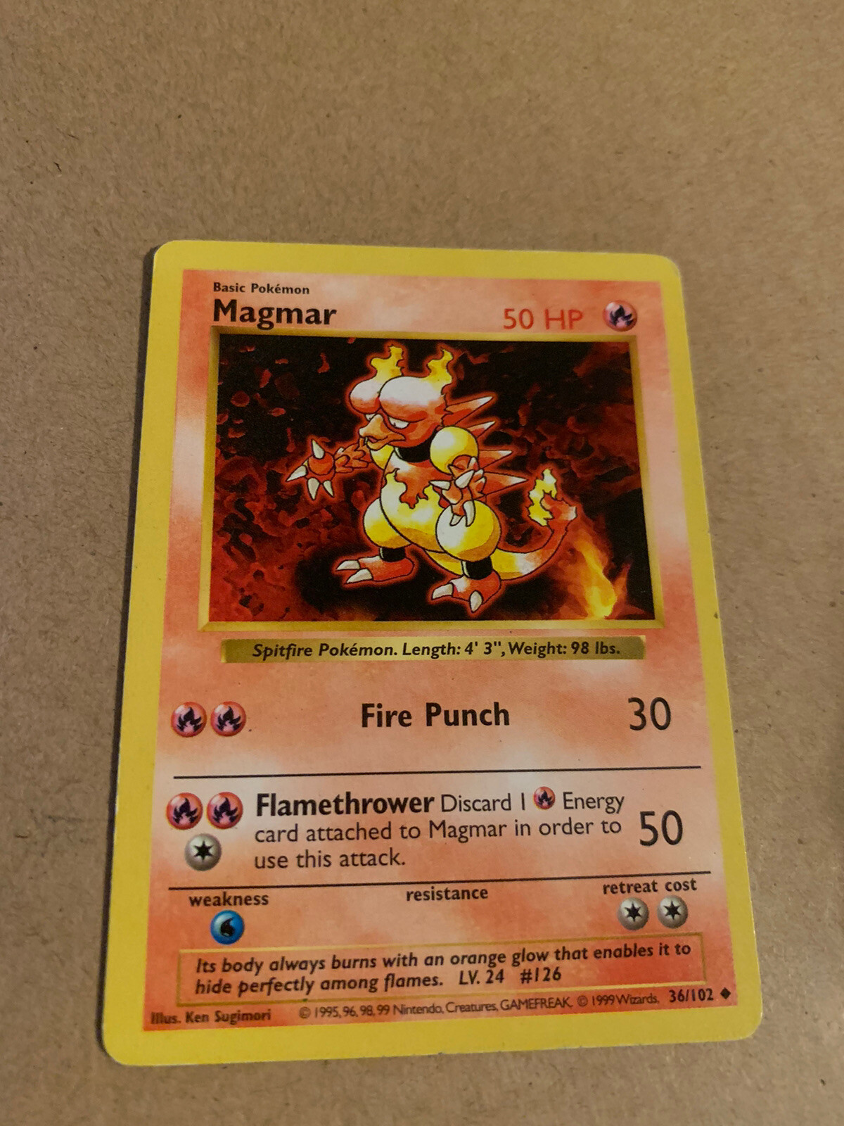 MAGMAR - Base Set - 36/102 - Uncommon - Pokemon Card - Unlimited ...