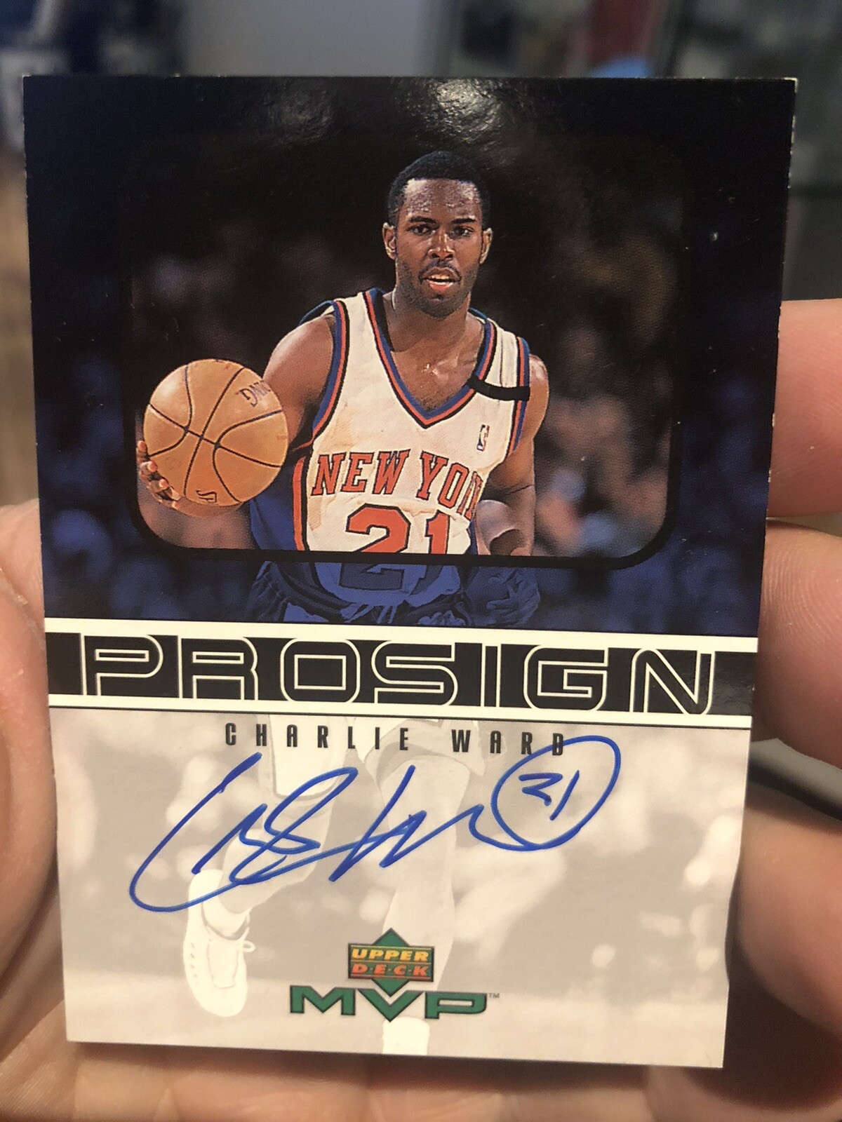 1999-00 UD MVP CHARLIE WARD RC AUTO ProSign Upper Deck Autograph ...