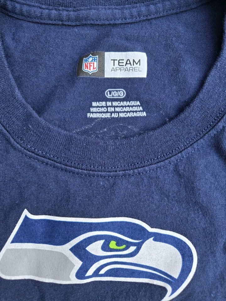 Nike Seattle Seahawks 12th Man Fan #12 Blue Jersey T-Shirt Men's Large ...