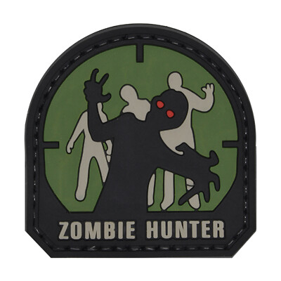 Zombie Hunter Patch PVC Removable Emblem Tag Black/Green Patches for ...