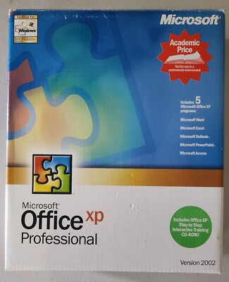 Microsoft Office XP Bigbox Academic Edition with Visio 2002 Vintage ...