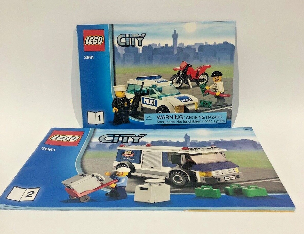 LEGO City 3661 Bank & Money Transfer 100% Complete Book Instructions | eBay