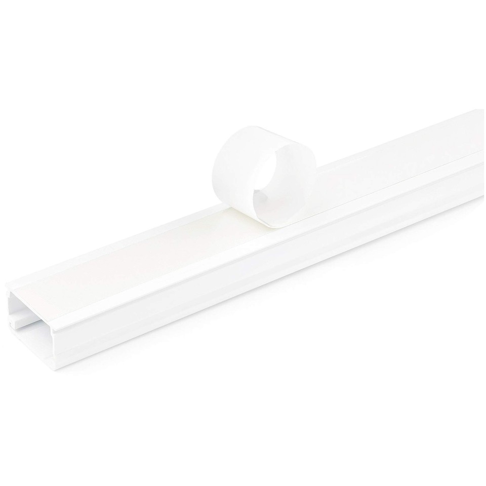 Solid Cable Management Raceway with Adhesive Tape & Cover, 1-1/8"(32mm ...