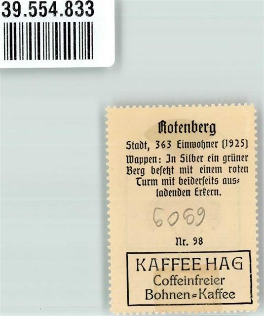 39554833 - 6914 Rotenberg Wappen Rhein-Neckar-Kreis LKR | eBay