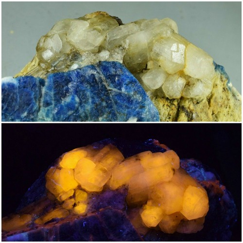 547 Gram Fluorescent Huge Sodalite w/Wernerite Scapolite Crystal On ...