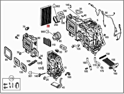 Genuine MERCEDES W447 V-CLASS W447 VITO Box Dualiner Dust filter ...