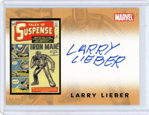 LARRY LIEBER 2008 RITTENHOUSE MARVEL IRON MAN "SUSPENSE" Autograph AUTO ...