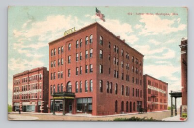 OKLAHOMA Turner Hotel & Annex Muskogee 1912 Antique Postcard 8B | eBay