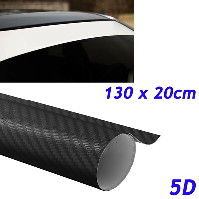 Gloss 5D Carbon Fiber 130 x 20cm Front Windshield Banner Strip Vinyl ...