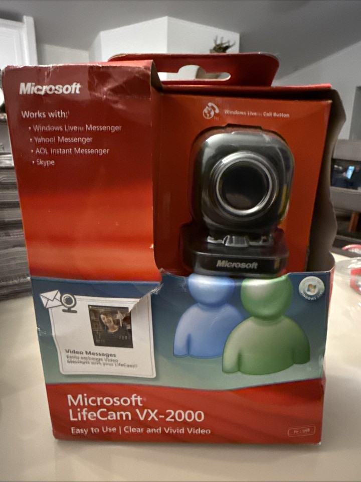 Microsoft LifeCam VX-2000 Web Cam w/ Built-in Microphone PC - USB NOB ...