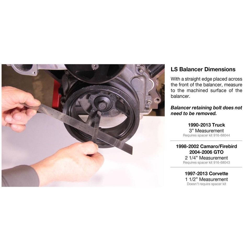 Bills Hot Rod Co 1100 Series Camaro/Truck Alt. & P/S Spacers, Blk | eBay