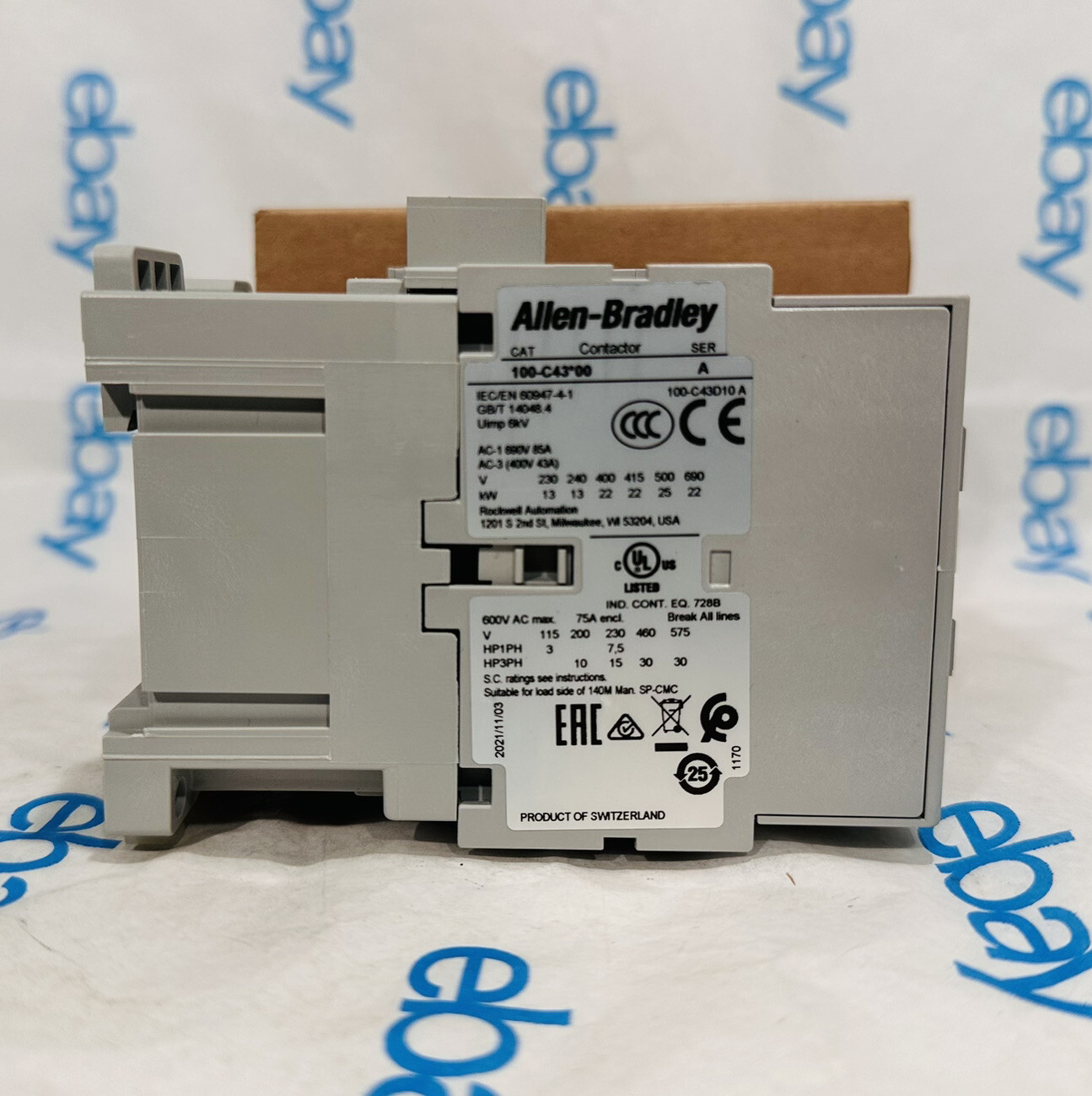Allen-Bradley Series A 230/460 V Contactor (100-C43*00) for sale online ...