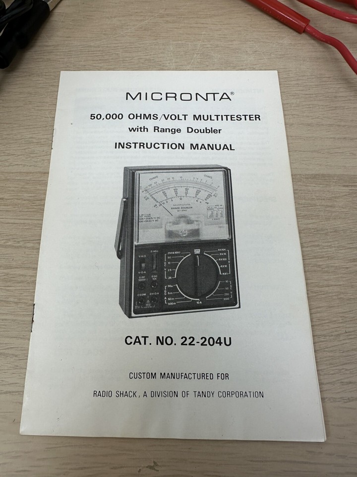 Micronta 22-204A Range Doubler Multitester Multi-Meter 43 ranges w/ Box ...