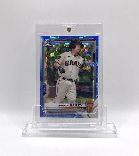 Patrick Bailey 2021 Bowman Chrome RARE SAPPHIRE Refractor Rookie Card ...