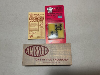 Ambroid HO Outside Braced Refrigerator Car Kit & Kadee Trucks/ Couplers ...