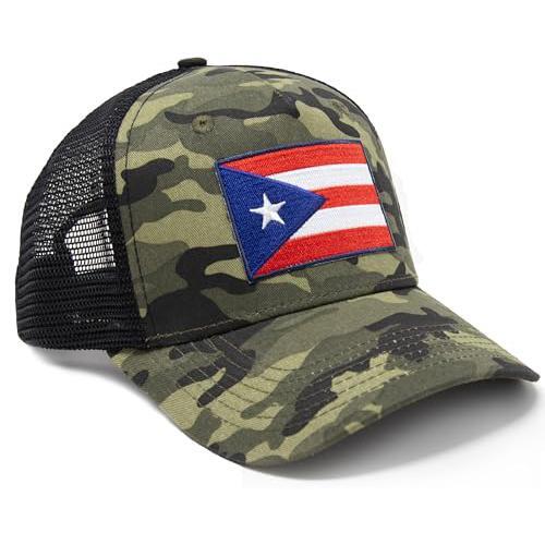 Puerto Rico Flag Hats - Snapback Trucker Baseball Hat (Camo) | eBay