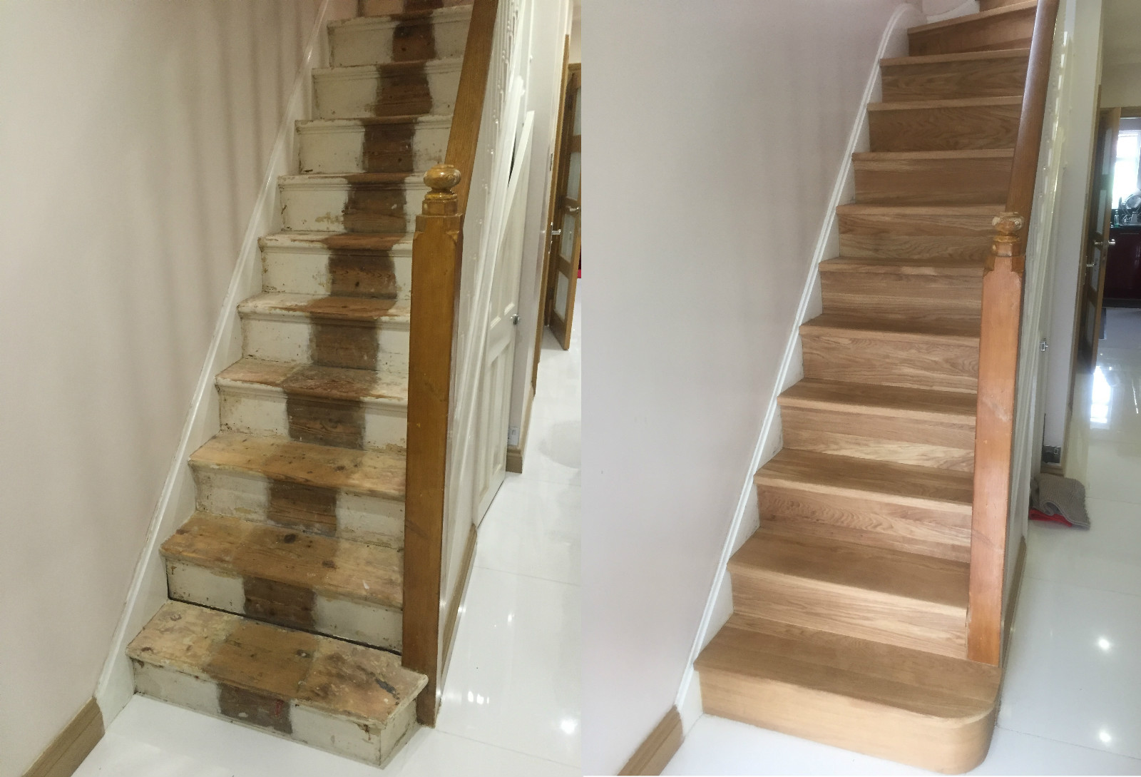 13x Curved Bullnose Solid Oak Stairs Cladding 100% WHITE OAK | eBay