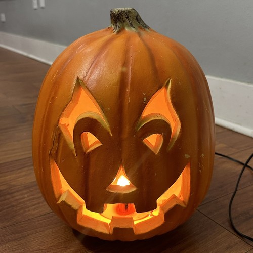 Vintage Funrise Scarewear 13" Halloween Pumpkin Jack O Lantern Foam ...