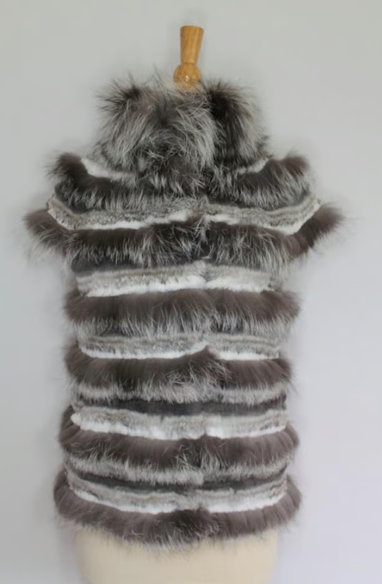 $1695 NEW TORY BURCH RABBIT FOX FUR VEST JACKET FALL WINTER XS! | eBay