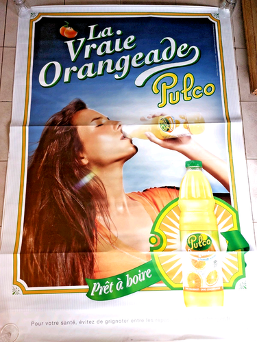 Grande affiche abribus ORANGEADE PULCO - ORANGE - ORANGINA - LEMON ...
