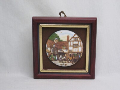 vintage Vitreous Enamel art wall decor Miniature Handmade London Pat ...