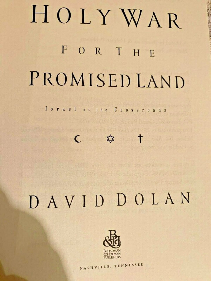 dolan HOLY WAR FOR THE PROMISED LAND 2003 BY DAVID DOLAN christian god ...