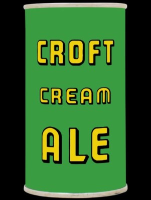 Croft Cream Ale of Boston DIECUT NEW 18" Tall Sign USA STEEL XL Size 3 ...