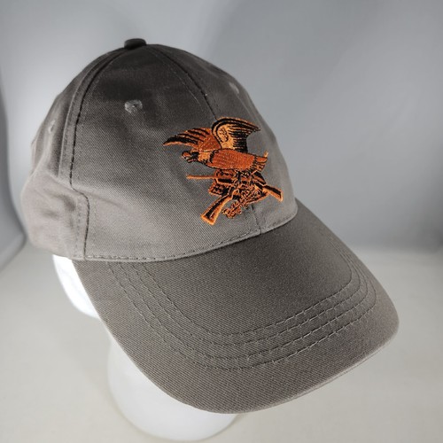 NRA Hat Strapback Embroidered Eagle Logo Gray & Orange National Rifle ...