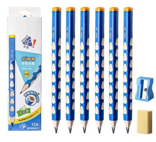 Triangular Fat Pencil - 12 Pack Thick Strong Jumbo Wood Pencils for ...