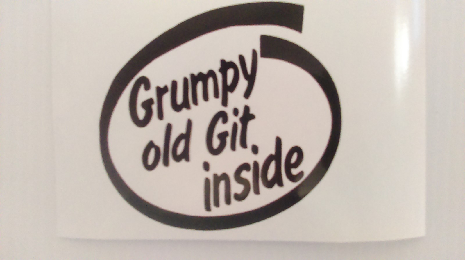 GRUMPY OLD GIT INSIDE, CAR STICKER DECAL,TRUCKS, 4X4, CARS,VANS,CAMPERVANS,VW | eBay