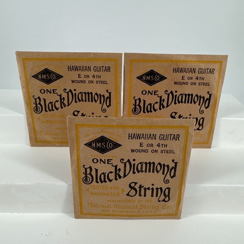 Hawaiian Guitar Black Diamond Strings E or 4th Wound On Steel 3 Total ...