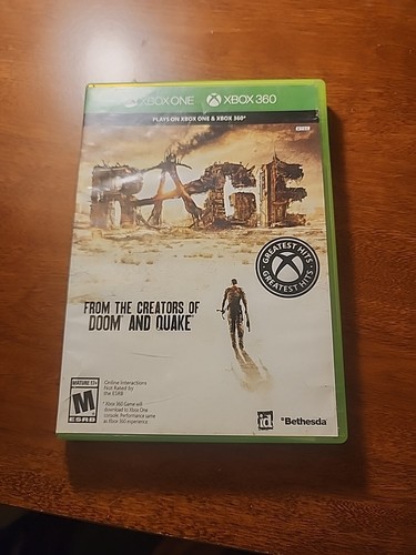 Rage (Microsoft Xbox 360, 2011) Completed In Box Excellent Condition ...