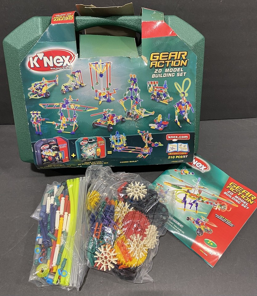 k'nex Model Building Set Gear Action 20 Models Complete With Box | eBay