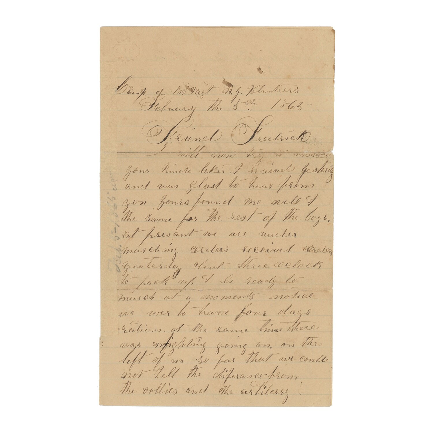 8 Civil War Letters — 34th New York & 186th New York — Harpers Ferry ...
