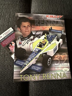 Tony Renna Signed Indianapolis 500 Promo hero Card JSA Authenticated ...