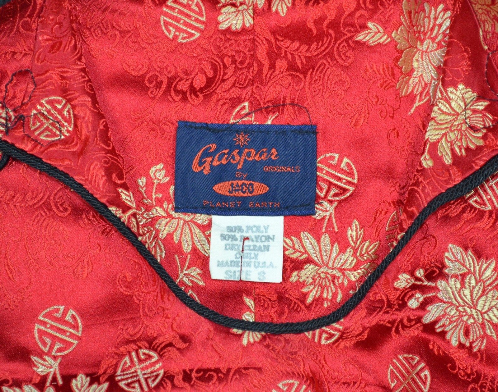 Made In USA Gaspar Originals By Jaco Red Chinese Brocade Cheongsam ...