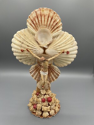 Shell Art Jesus On The Cross Religious | eBay