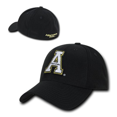 Black ASU Appalachian App State Mountaineers Flex Baseball Fitted Ball ...