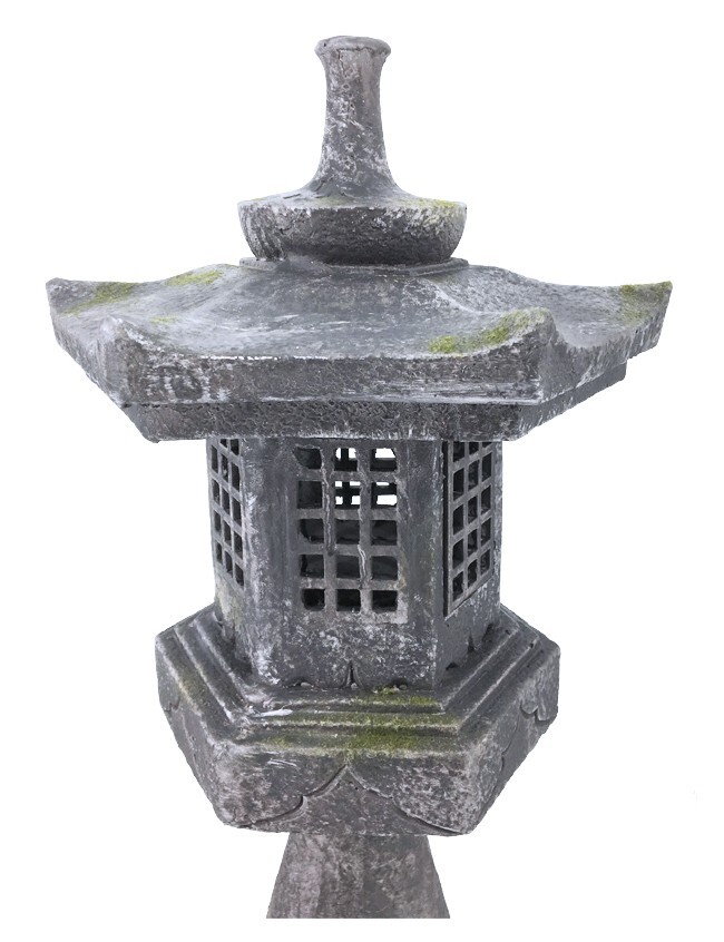 38IN H Gray Stone Lantern Statue Garden Decor Garden Statue Pagoda Yard ...